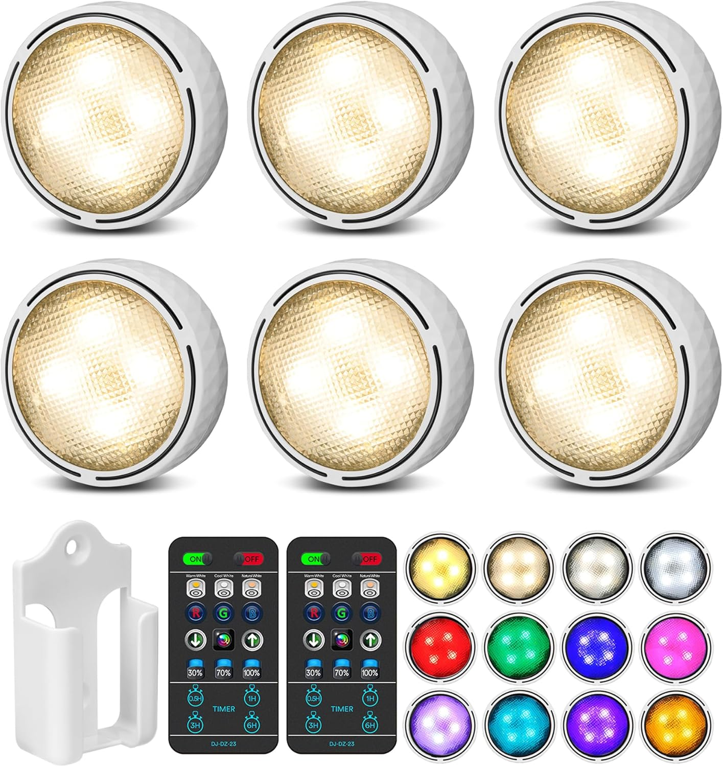 Wireless Puck Lights with Remote