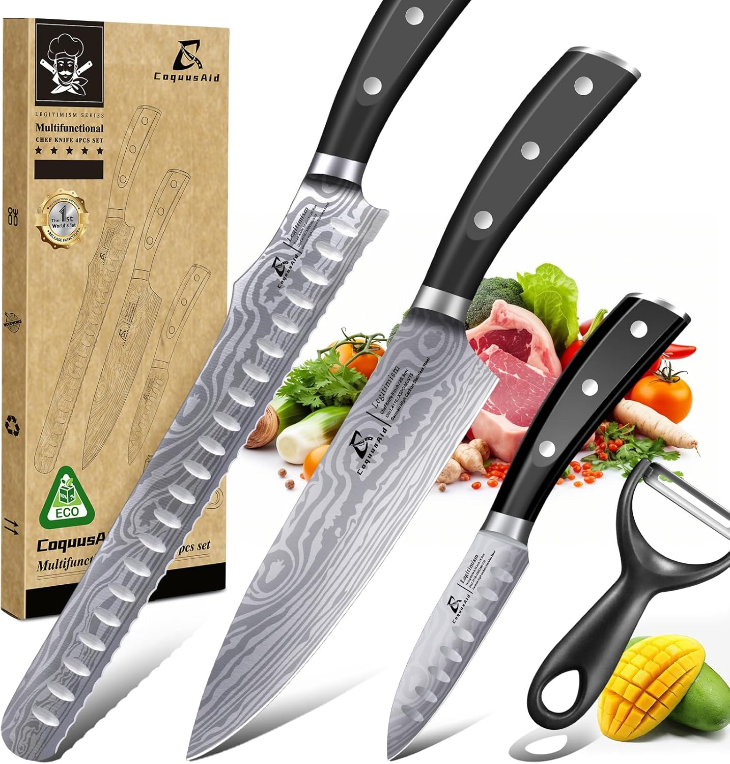 Essential 4-Piece Kitchen Knife Set Review: The Minimalist Knife Set ...