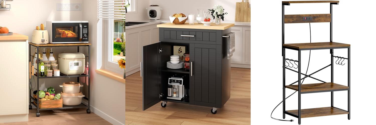 Top 5 Microwave Carts With Storage: Your Kitchen Guide